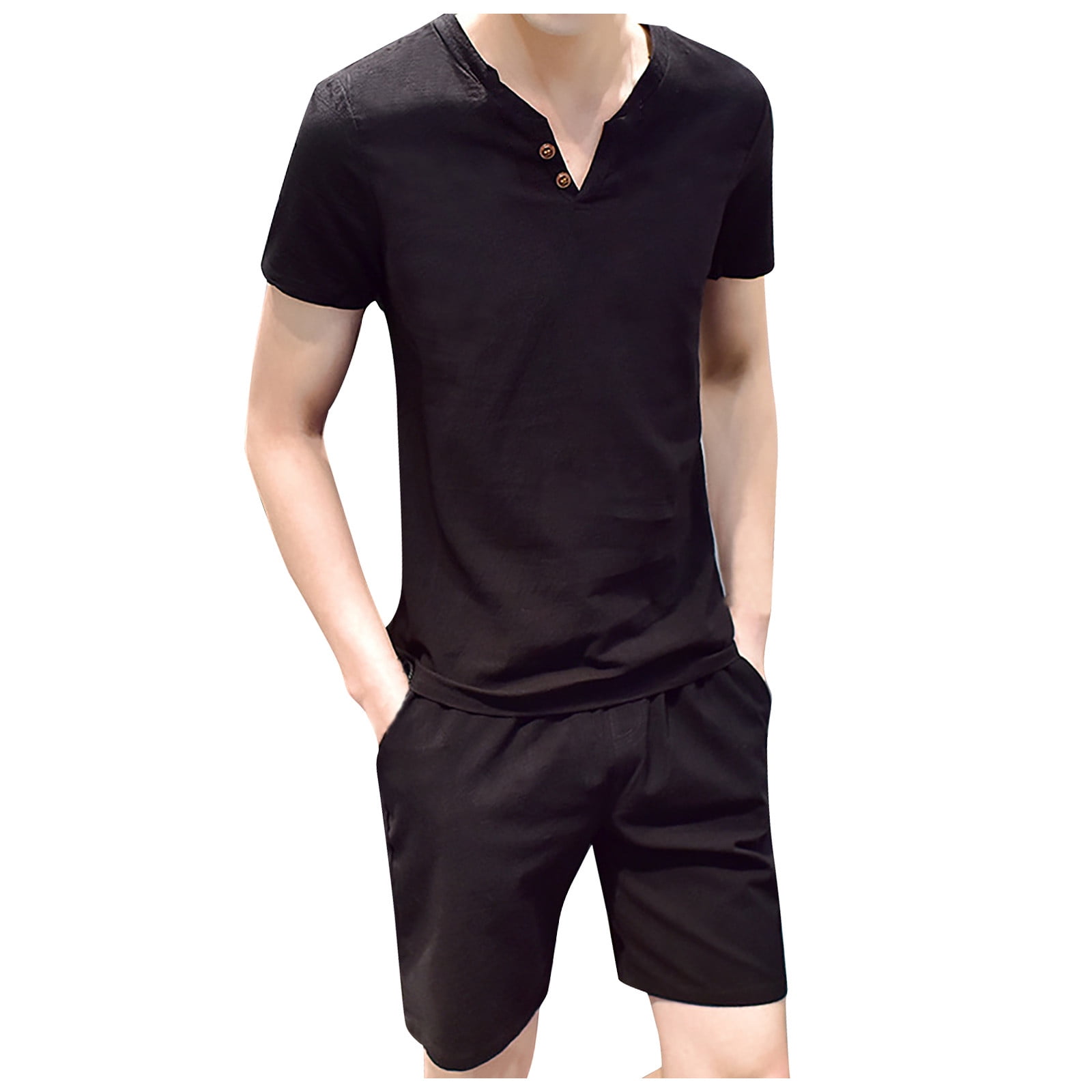 Summer Savings! Stamzod Men's Suits Clearance Cotton Linen Sets For Men ...