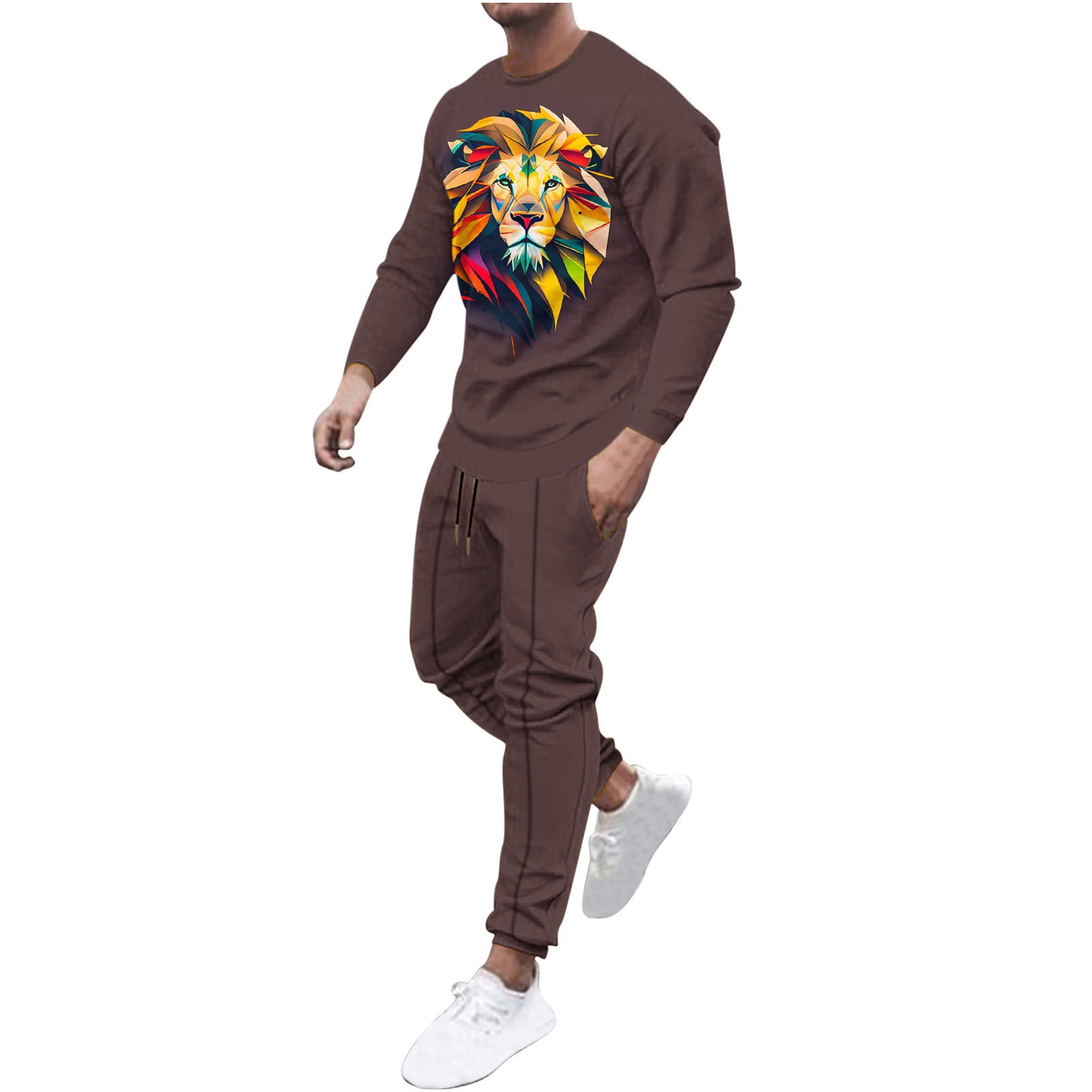 Stamzod Men's Suits Clearance Long Sleeve Pullover Jogging Track Suit ...