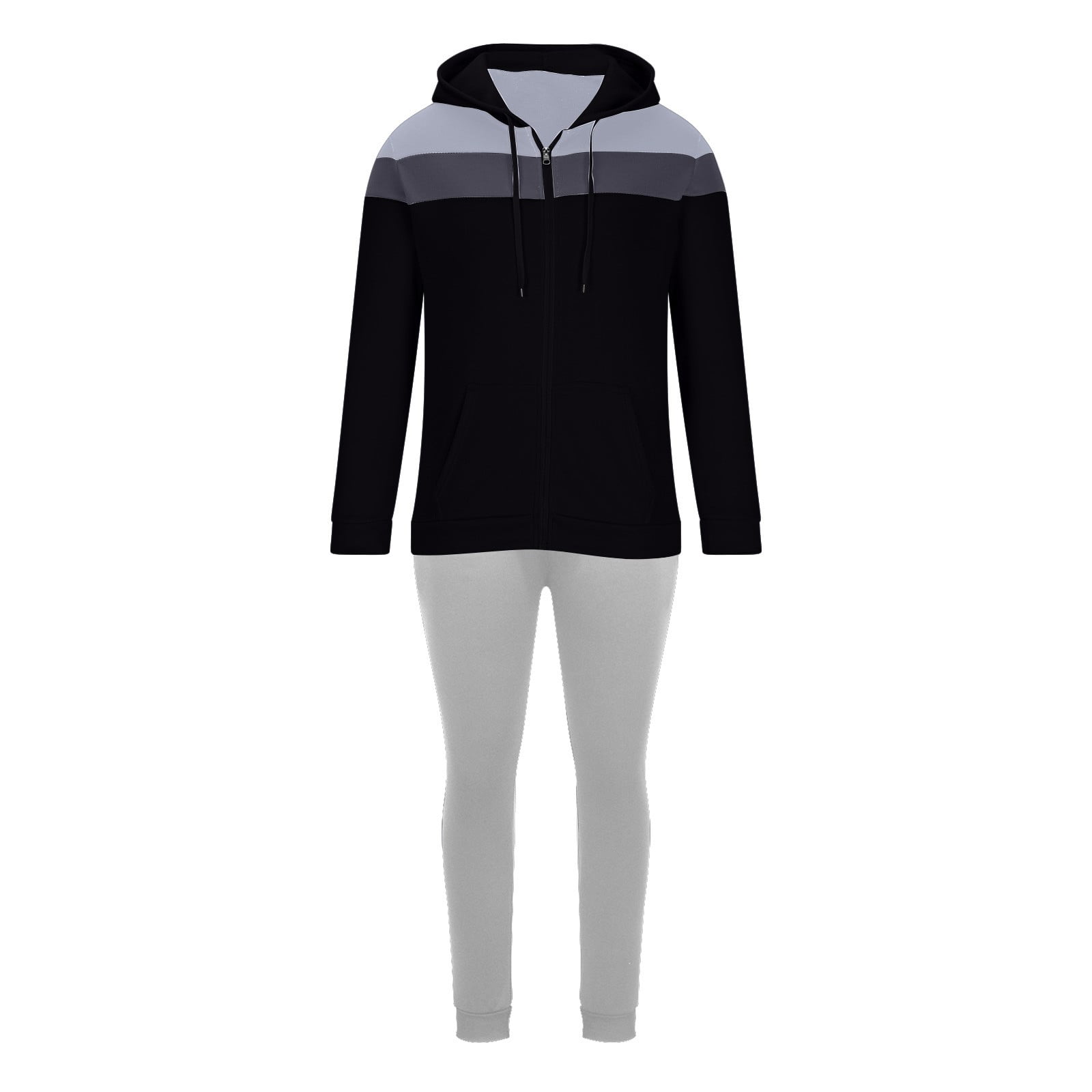 Stamzod Men's Suits Clearance Men 2 Piece Outfits Long Sleeve Patchwork ...