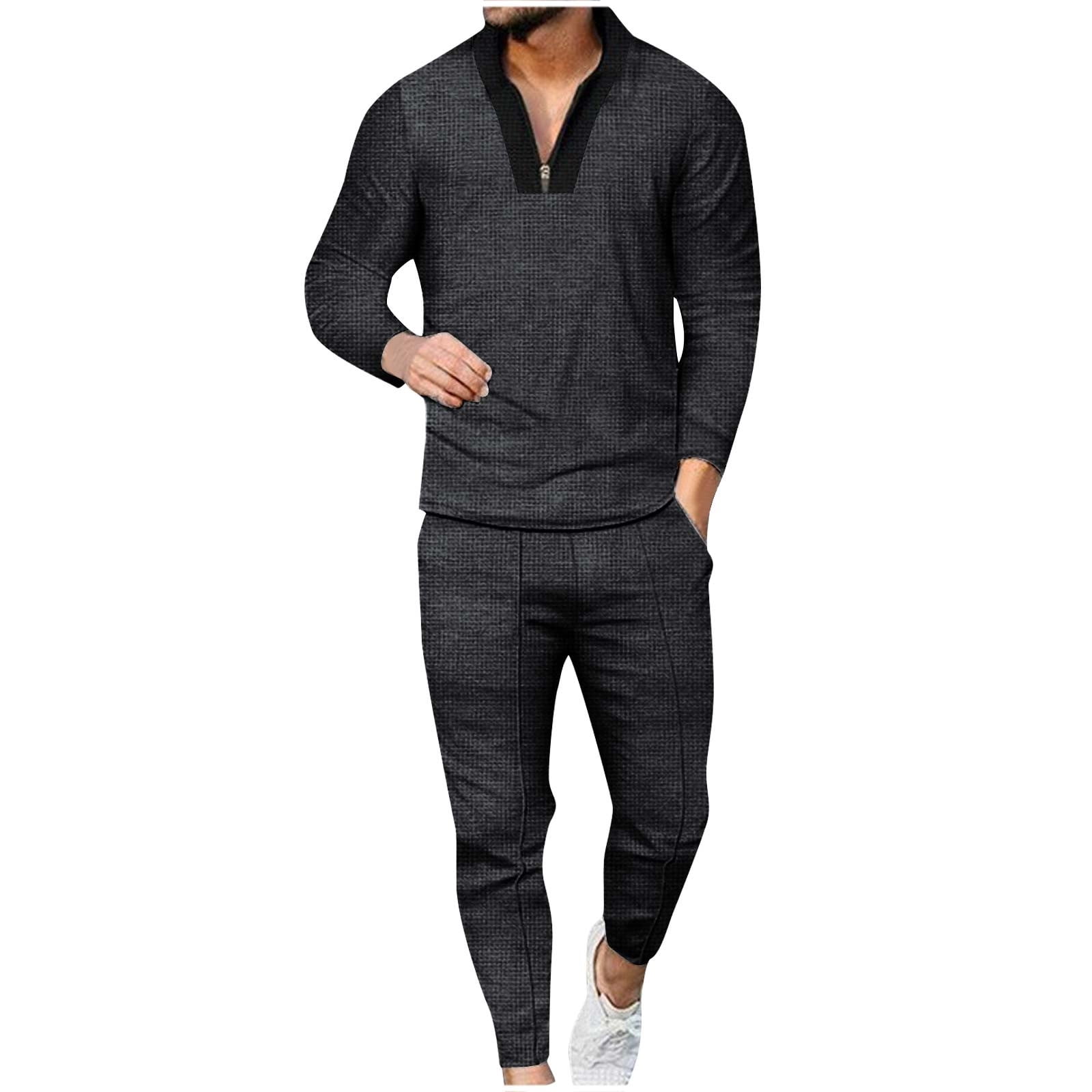 Stamzod Men's Tracksuit Set Clearance Men's Suits 2 Piece Sweatsuits ...