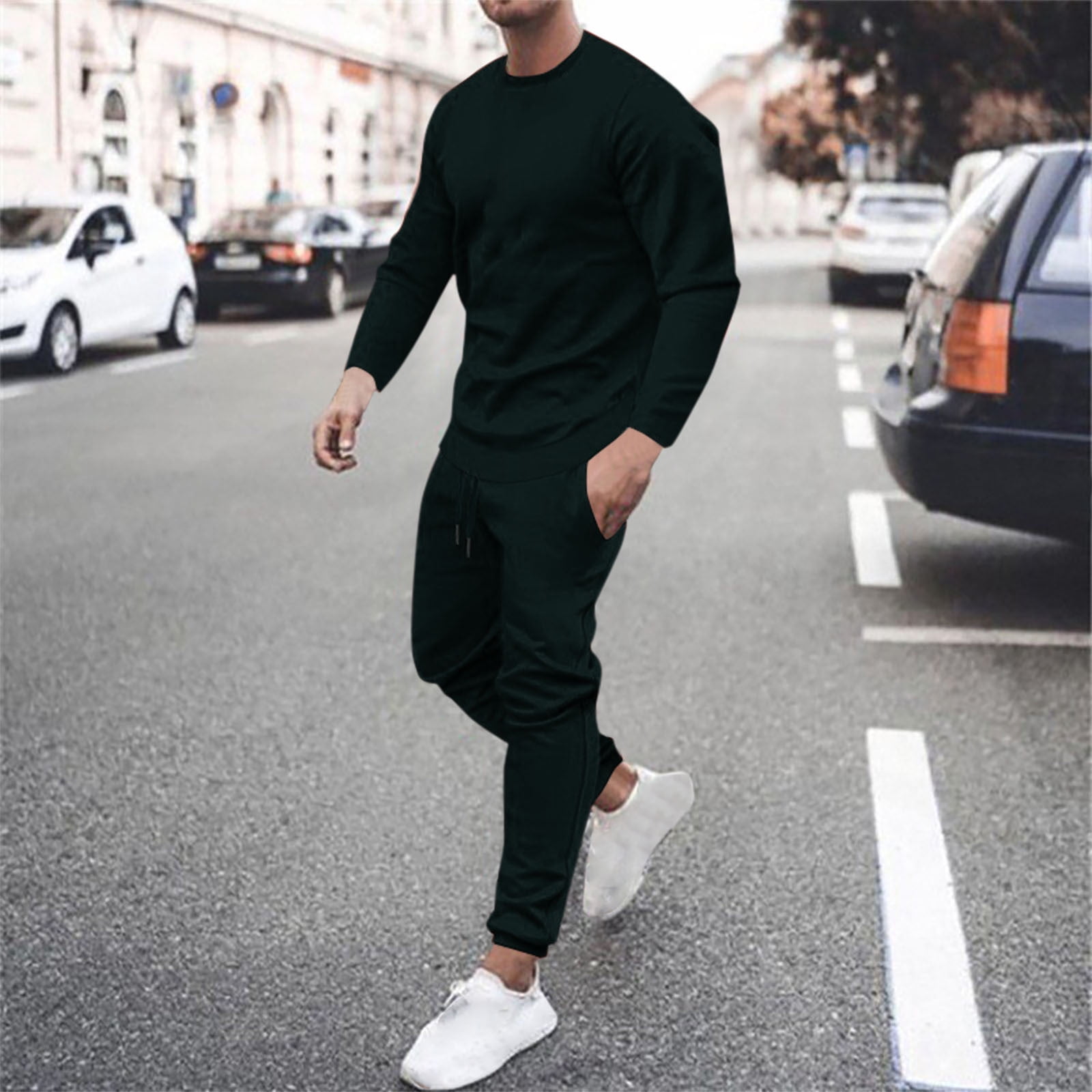 Stamzod Men's Tracksuits 2 Piece Long Sleeve Warm Casual Athletic ...