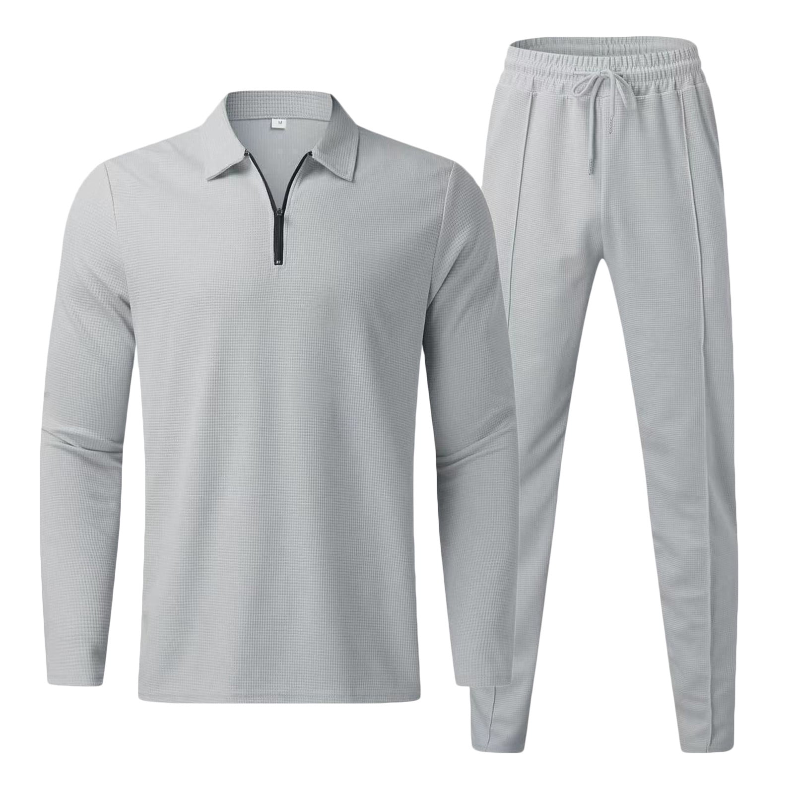 Stamzod Men's Tracksuits Long Sleeve 1/4 Zipper Golf Shirts And Drawstring Pants Men Vacation 2 ...