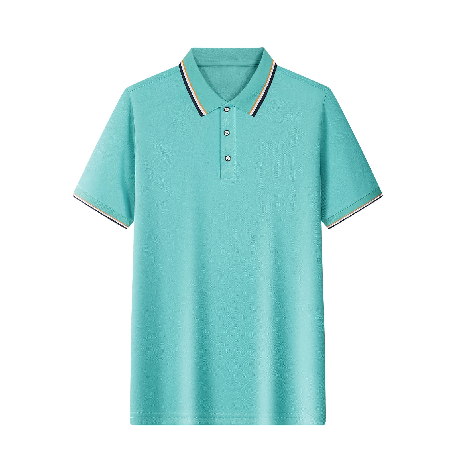 Stamzod Mens Shirts Fashion Solid Color Summer Turndown Short Sleeve ...