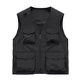 Stamzod Mens Vests Casual Lightweight Outdoor Cargo Vest Jacket for ...