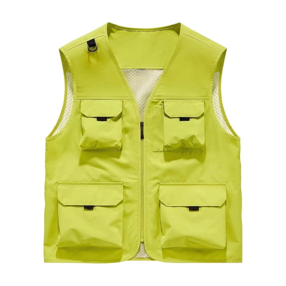 Stamzod Mens Vests Casual Lightweight Outdoor Cargo Vest Jacket for ...
