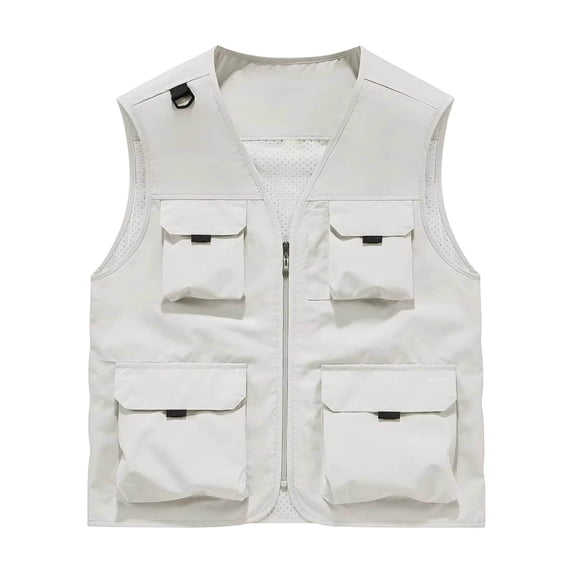 Stamzod Mens Vests Casual Lightweight Outdoor Cargo Vest Jacket for ...