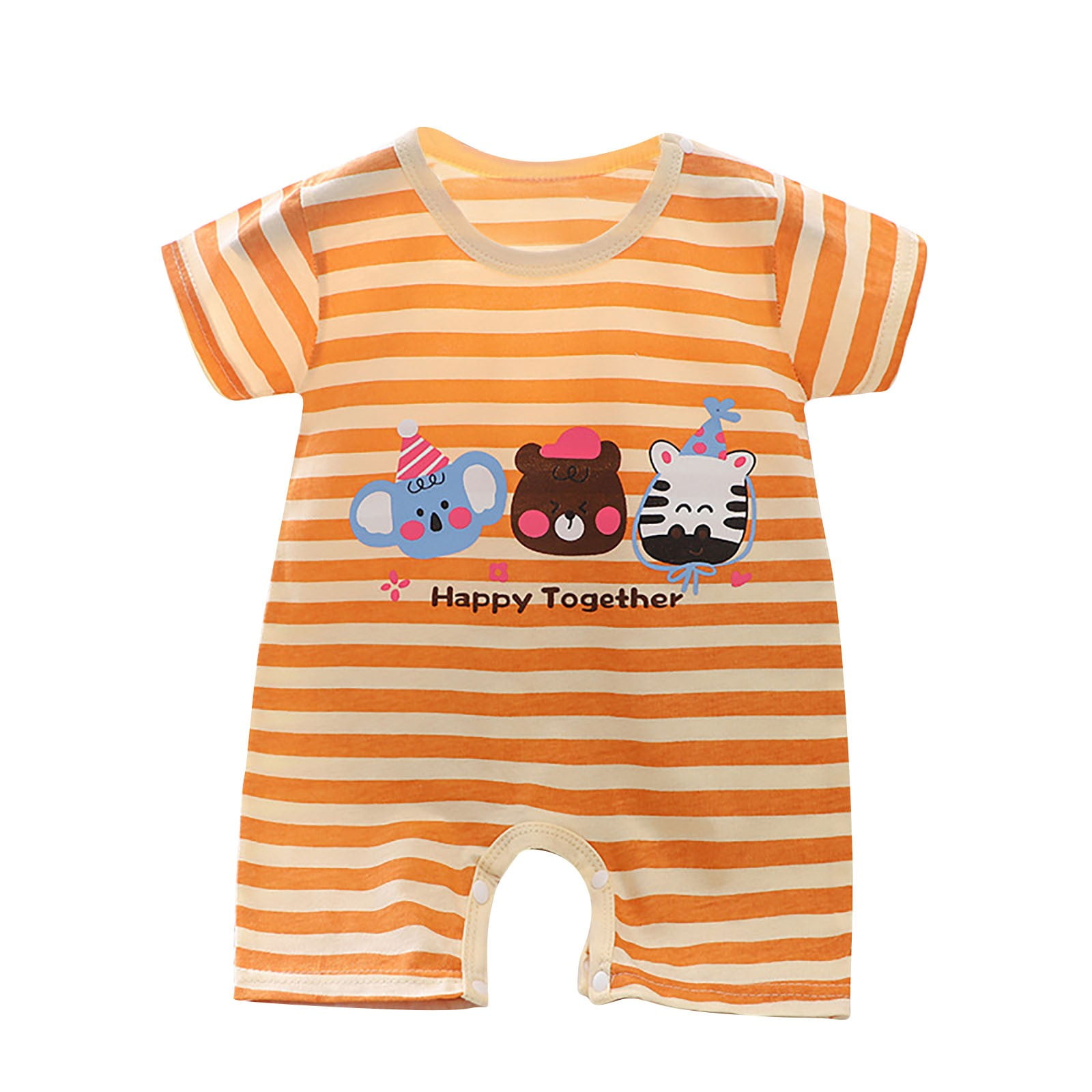 Summer Savings Clearance! Stamzod Newborn Baby Girl Boy Short Sleeve Romper Bodysuit Cotton ...