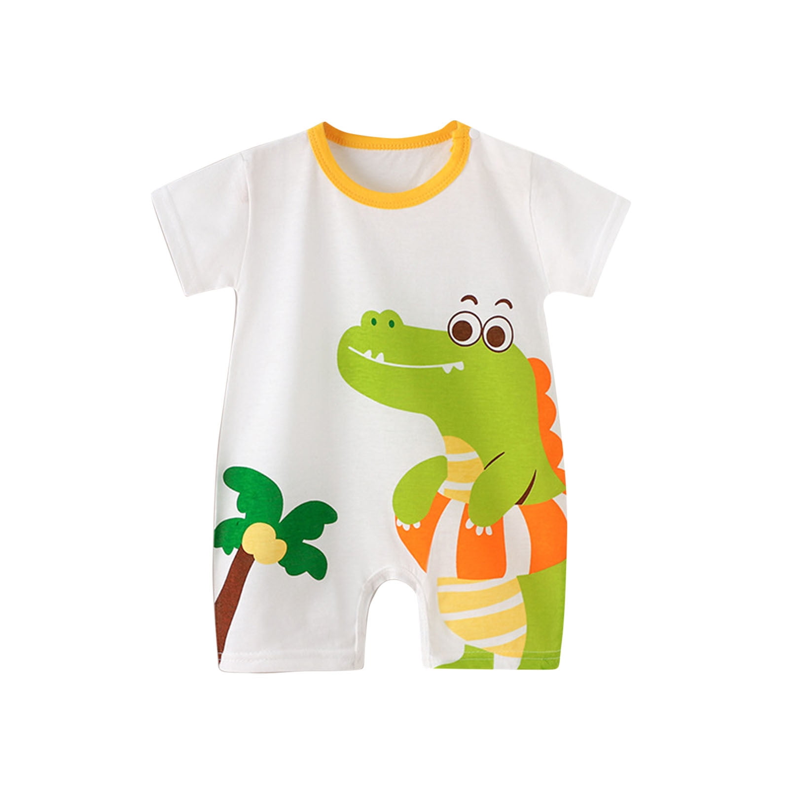 Summer Savings! Stamzod Newborn Baby Summer Clothes Romper Clearance Funny Dinosaur Print Infant ...