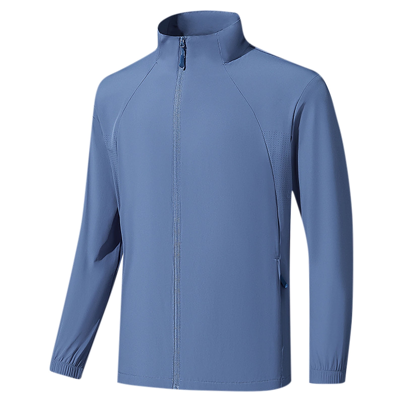 Stamzod Plus Size Sun Protection Shirts for Men Summer Solid Color ...