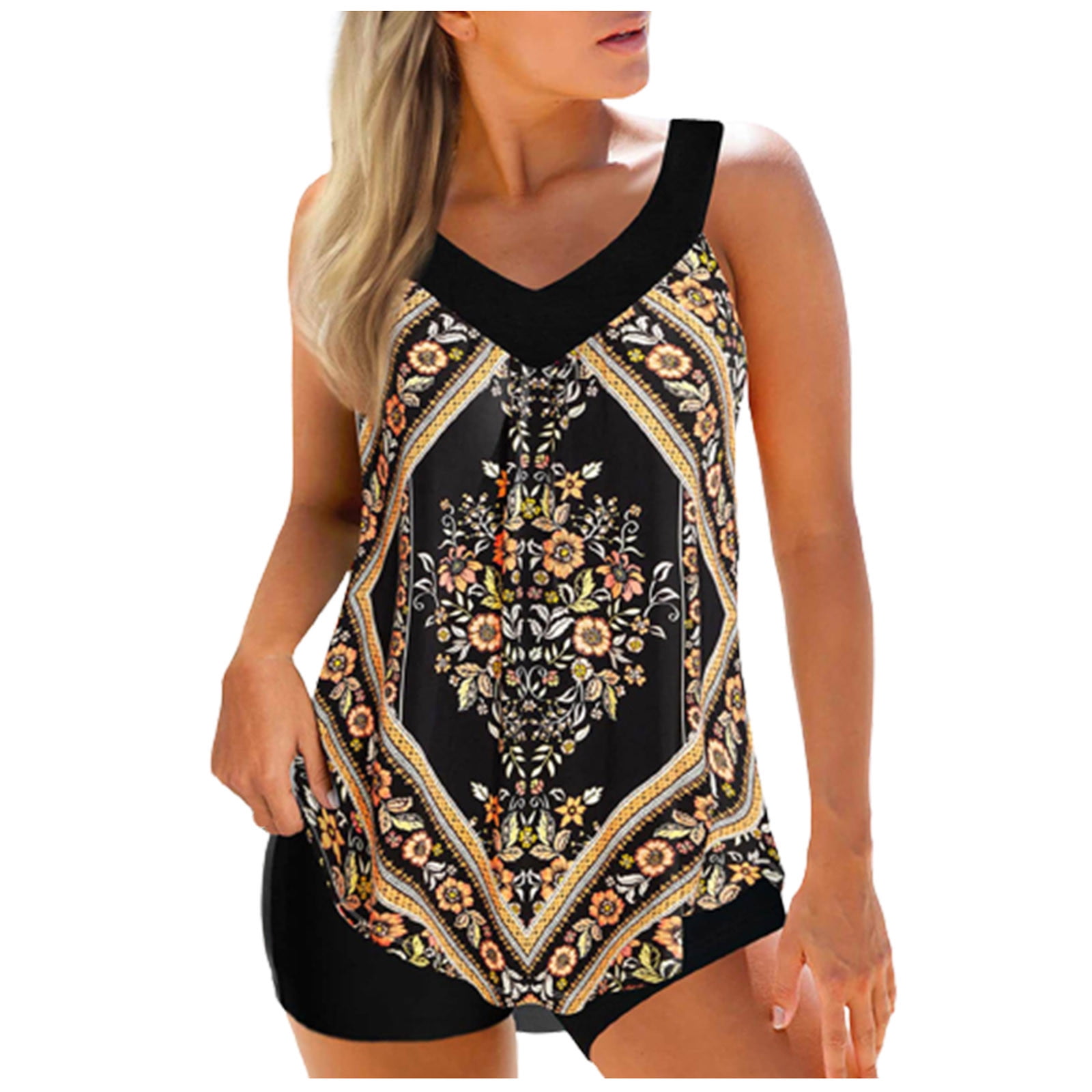 Stamzod Plus Size Tankini Bathing Suits For Womens Swimsuit Clearance