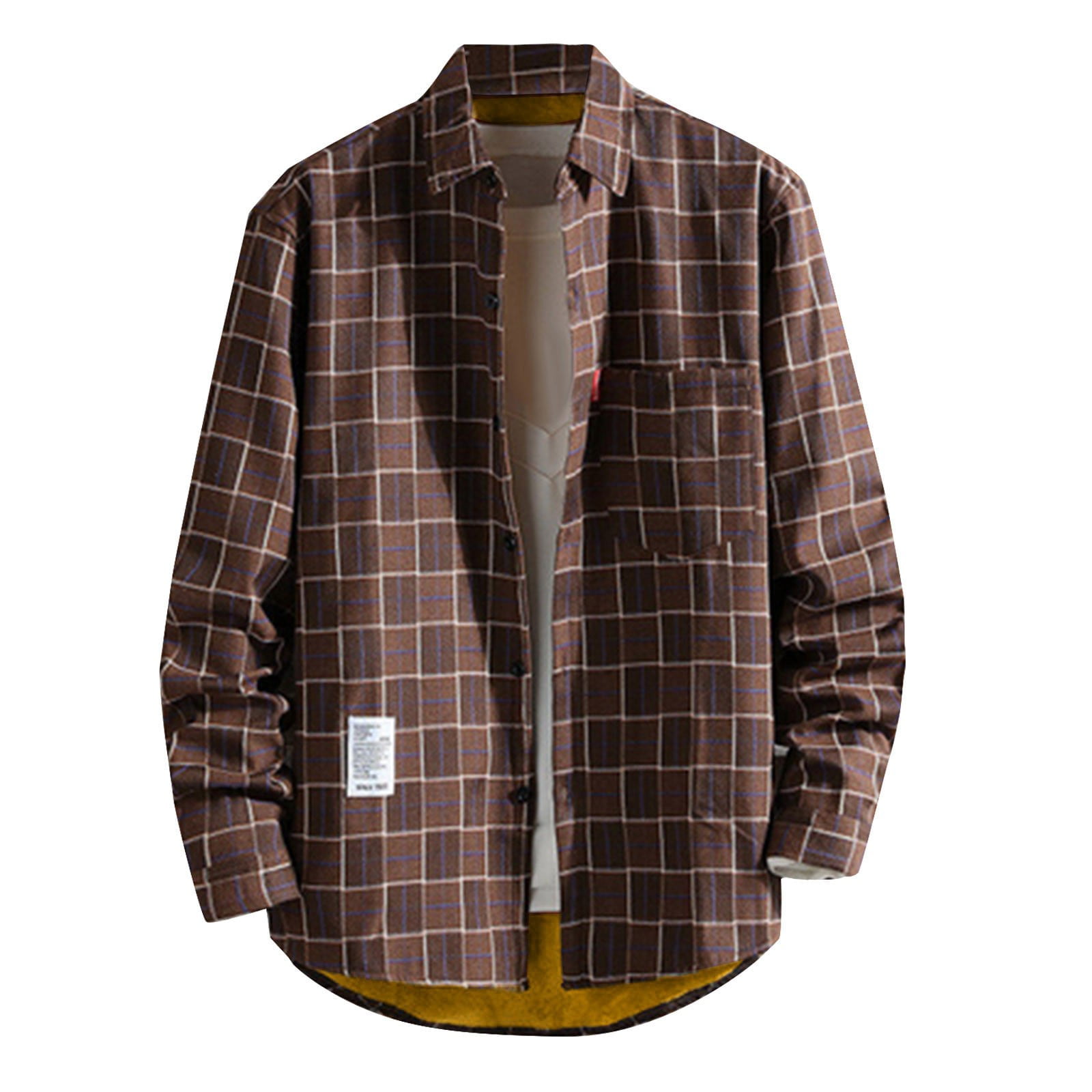 Stamzod Quality Mens Plaid Flannel Shirts Jacket Clearance Thick Jacket ...