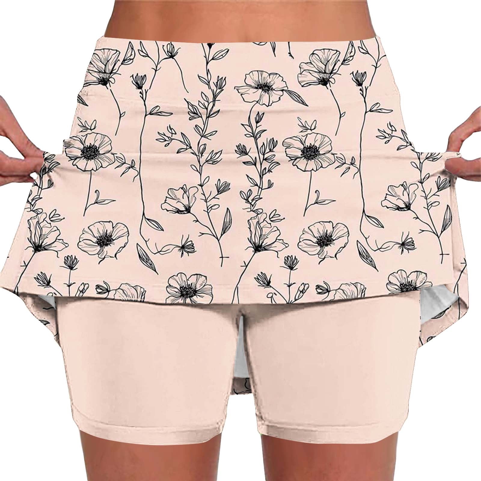 Stamzod Skorts for Women with 2 Pockets High Waisted A Line Casual Golf ...