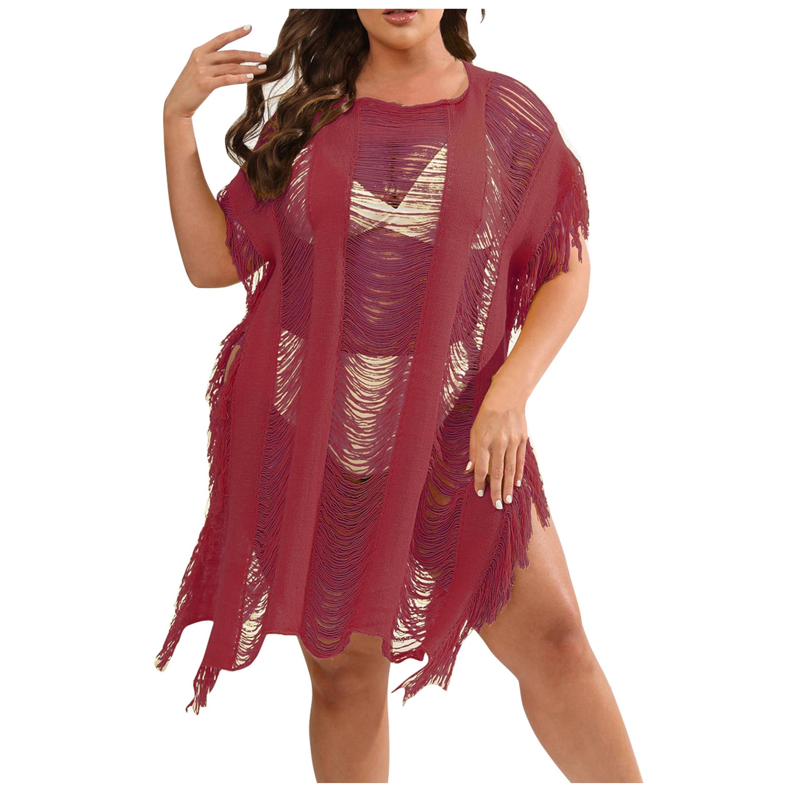 Maplenight Womens Plus Size Bathing Suit Cover Up For Beach Pool ...