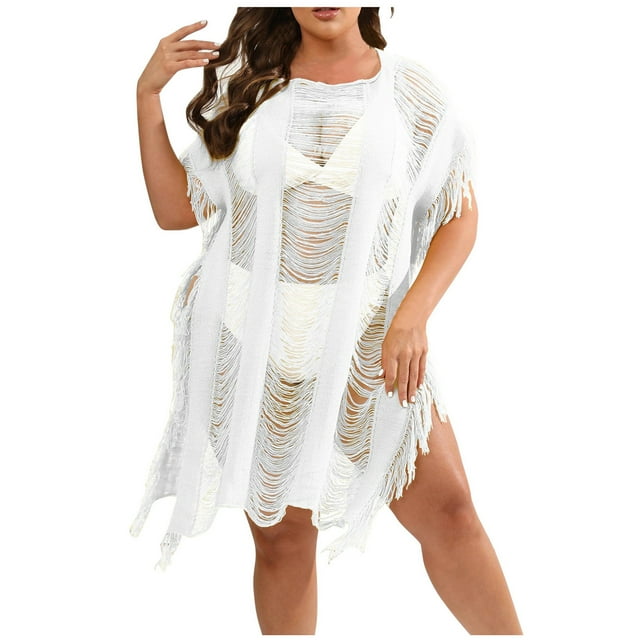 Stamzod Womens Plus Size Bathing Suit Cover Up For Beach Pool Swimwear ...