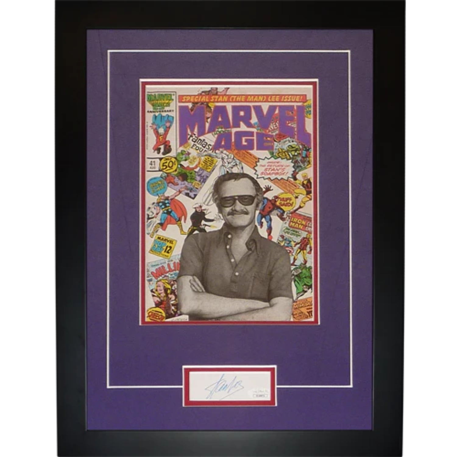 Stan Lee Autographed 1986 Marvel Age #41 Comics Signature Series Frame ...