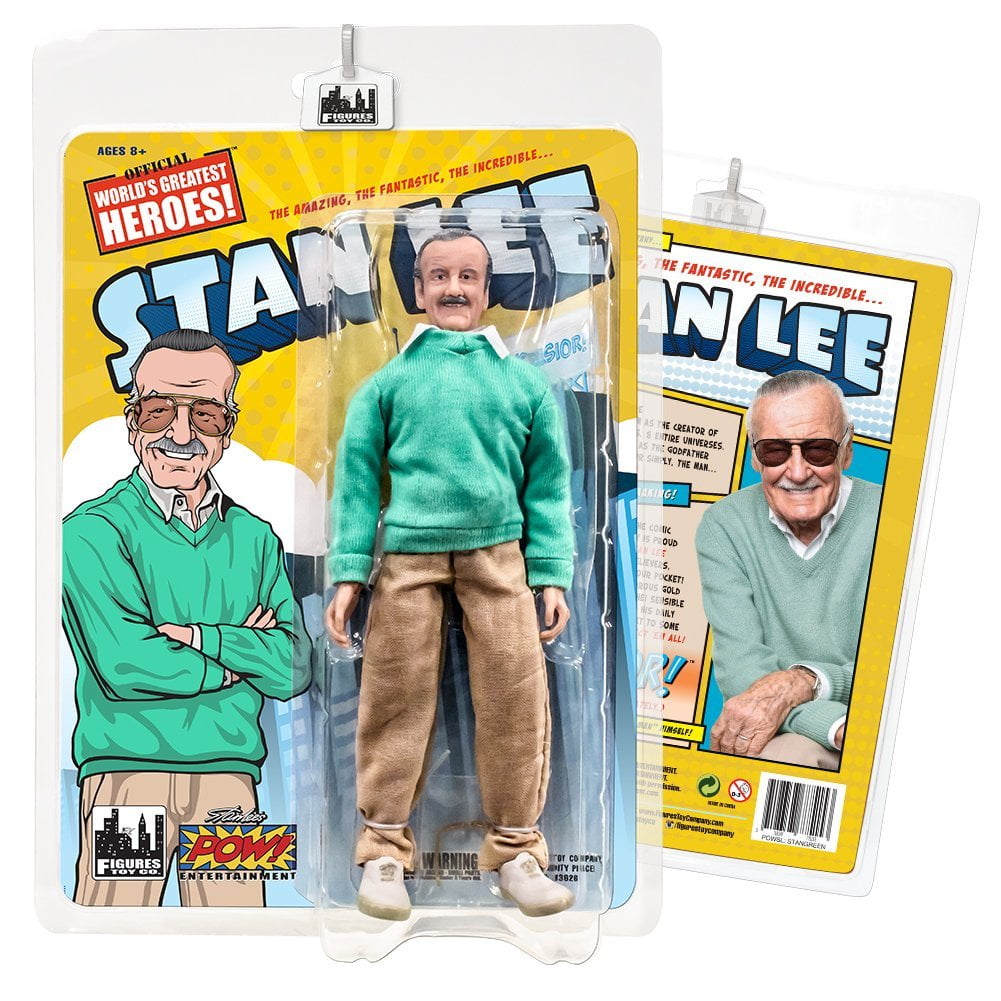 Stan Lee Retro 8 Inch Action Figure: Green Sweater Version - Walmart ...