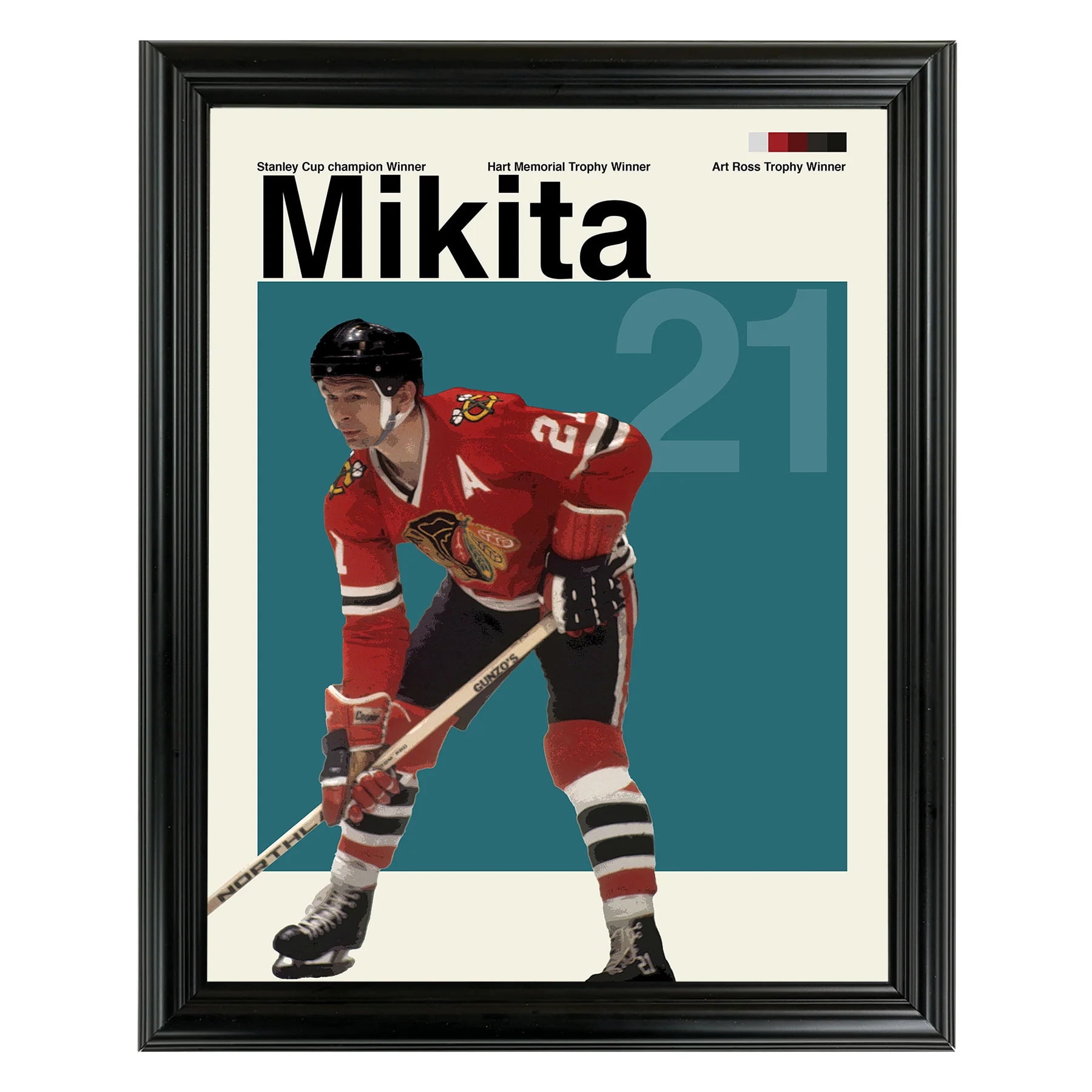 Stan Mikita Framed Sports Art Photo by Thomas Maxwell - Walmart.com