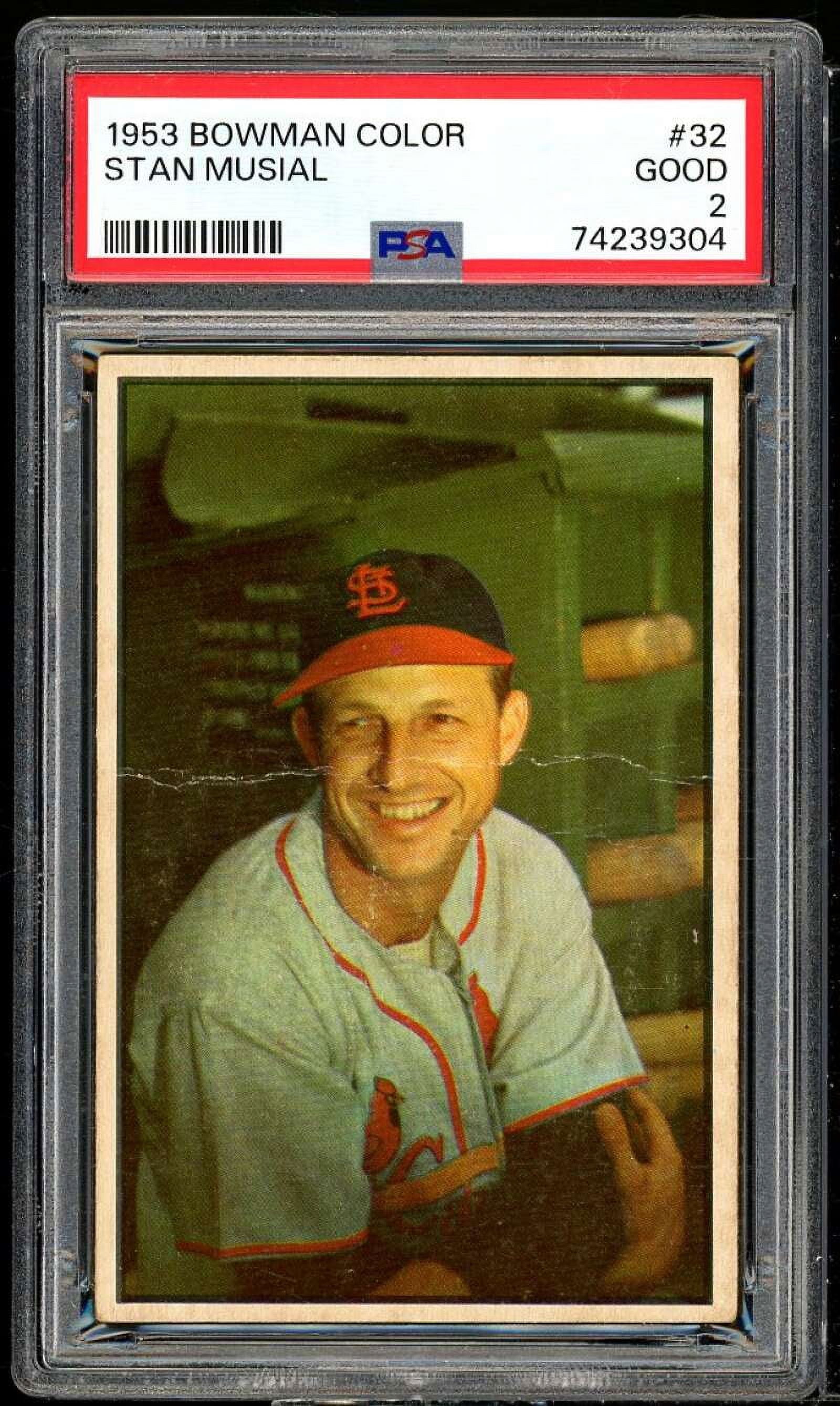 Stan Musial Card 1953 Bowman Color #32 PSA 2 - Walmart.com
