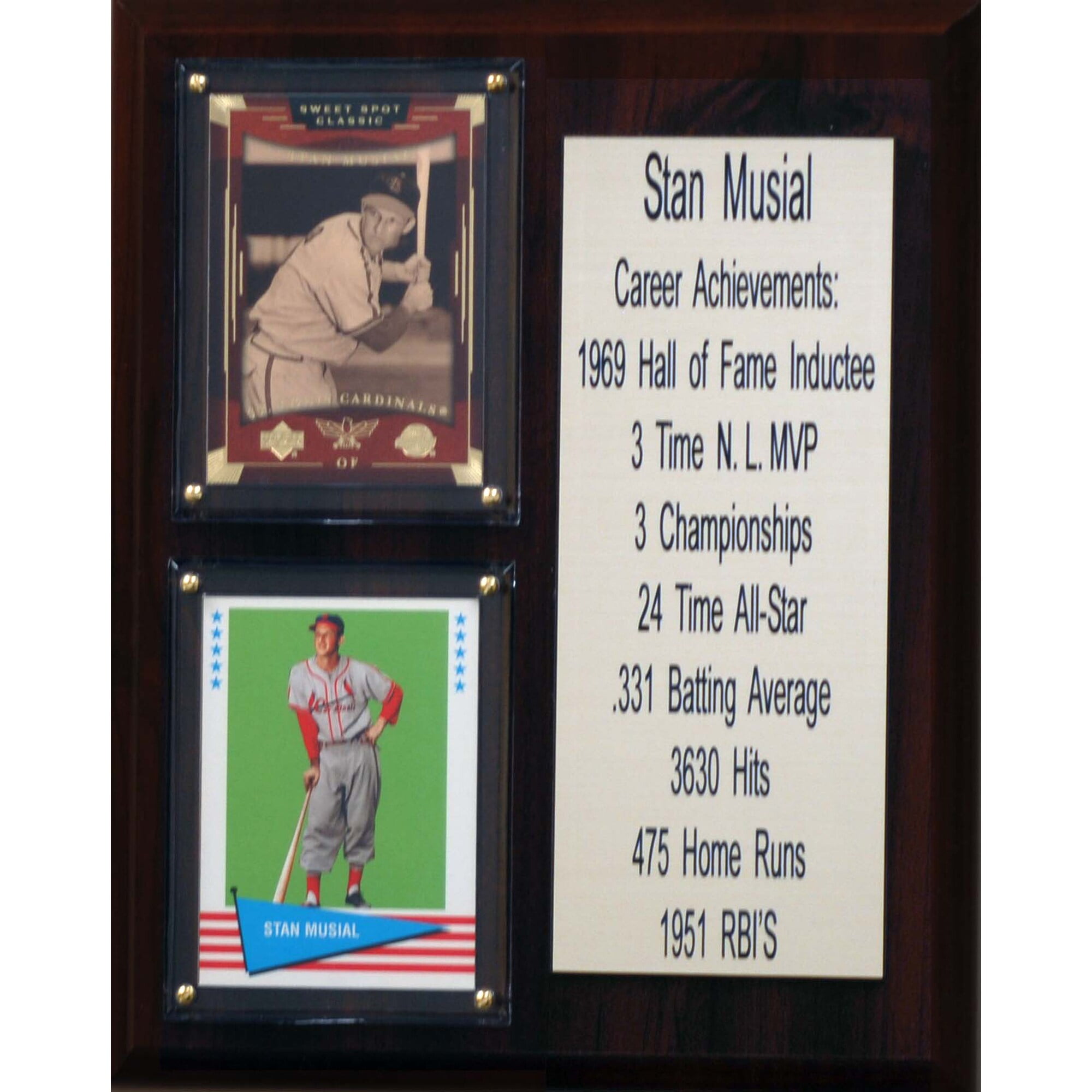 Stan Musial St. Louis Cardinals 8'' x 10'' Plaque - Walmart.com