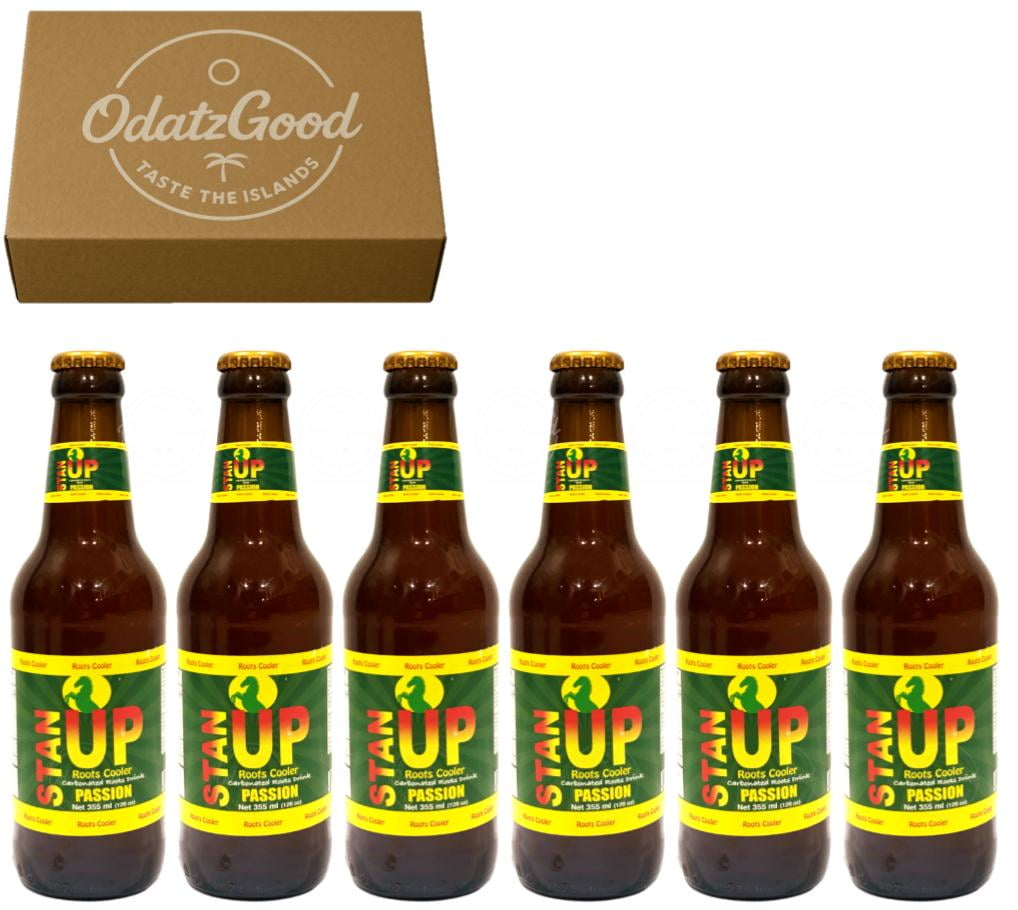 Stan Up Roots Cooler Passion Carbonated Roots Drink 12oz (355ml) 6-Pack – Product of Jamaica ...