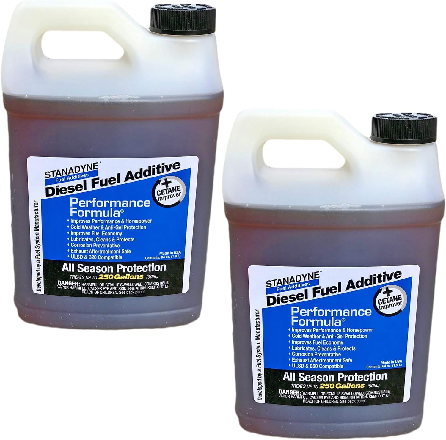 Stanadyne Performance Formula Diesel Fuel Additive 2 Pack of 1/2 Gallon ...