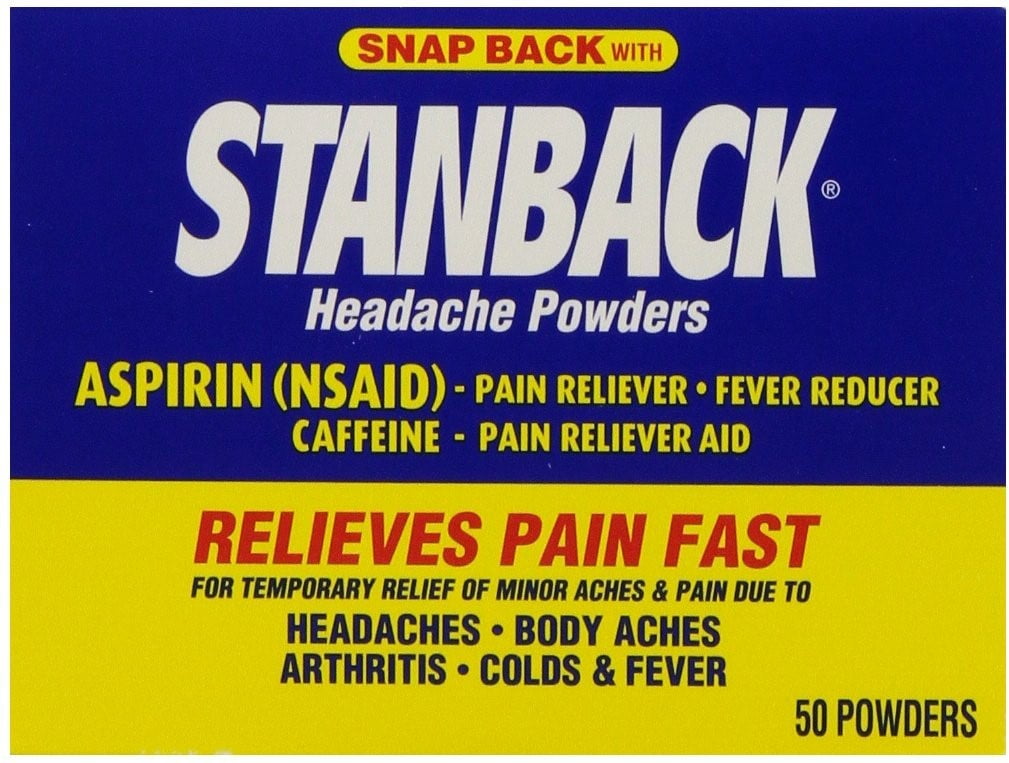 Stanback Headache Pain Reliever Medicine, Oral Adult Relief Packets, 50 ...