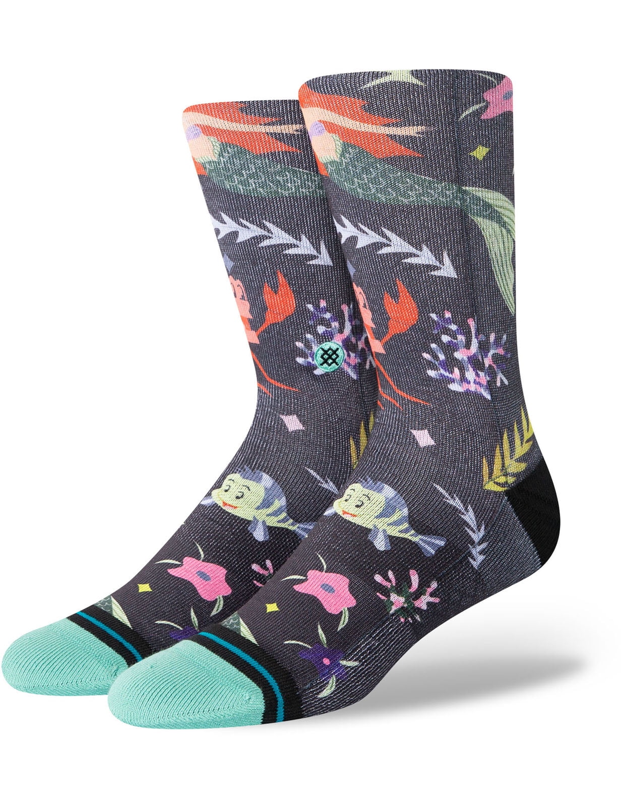Stance Disney Ariel By Estee Crew Socks Teal women in size US 4 - 7 ...