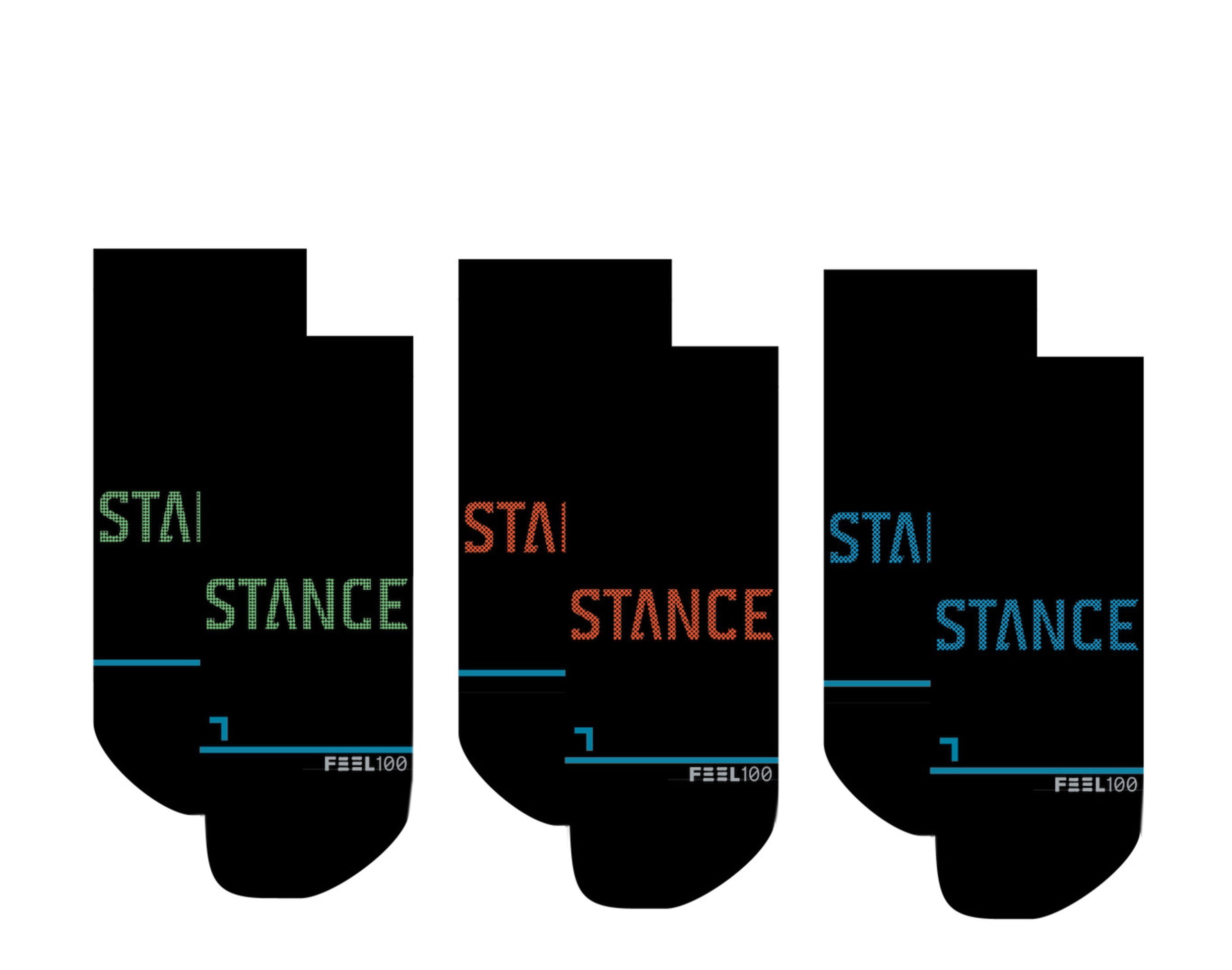 Stance Feel 100 - Prime Tab 3 Pack Ankle Socks Medium - Walmart.com