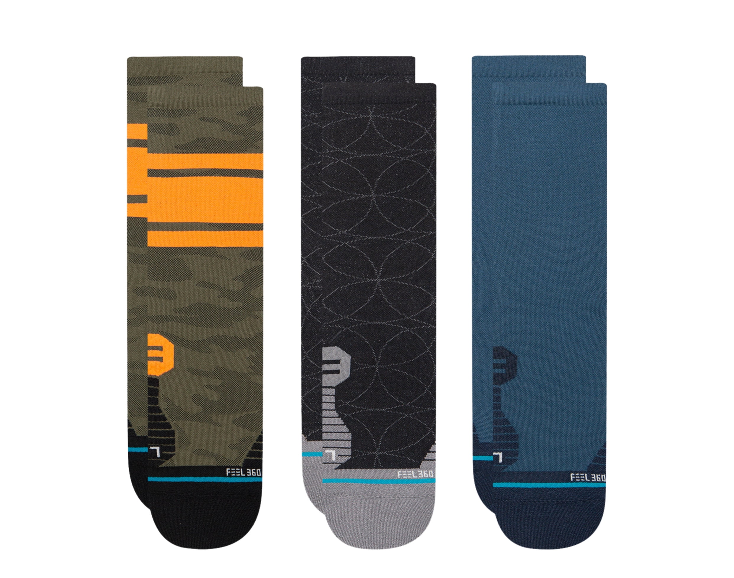 Stance Feel 360 - Sargent 3-Pack Socks M - Walmart.com