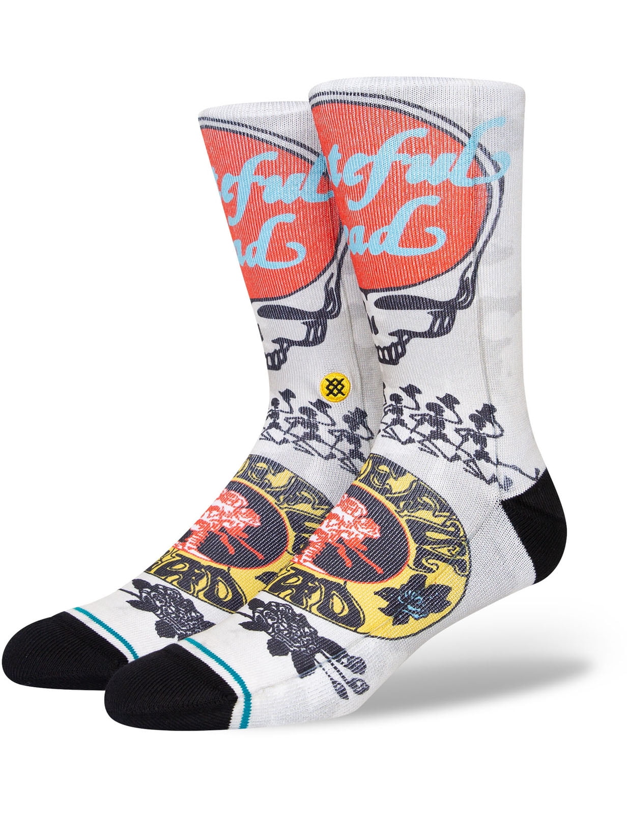 Stance Grateful Dead Grate Crew Socks Vintage White men in size US 6 ...