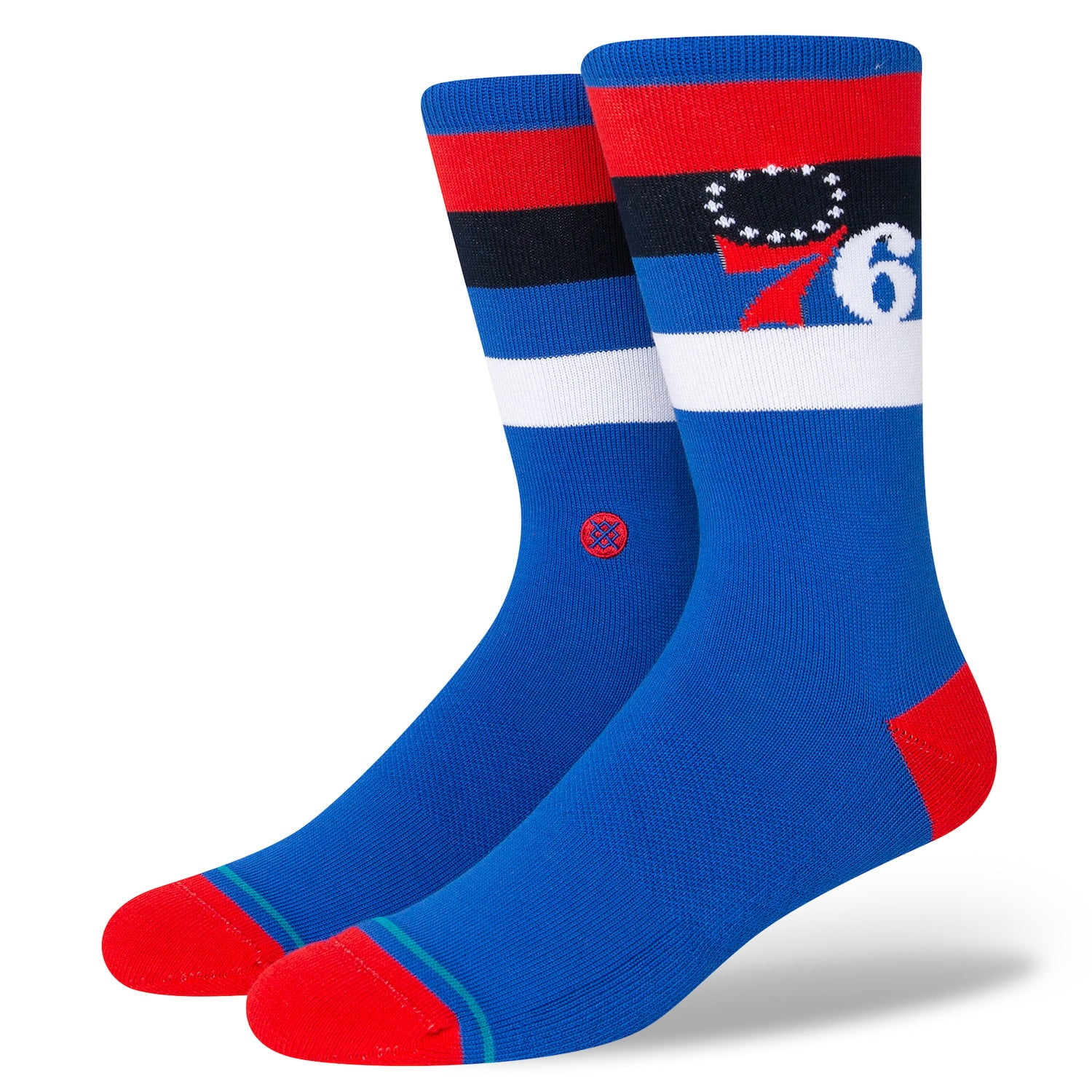 Stance Philadelphia 76ers Crew Socks, Striped Design, Large Size, Woven ...