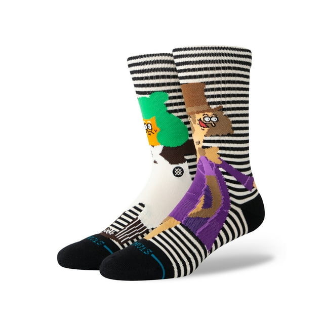 Stance Willy Wonka Oompa Loompa Crew Socks Black White men in size US 6 ...