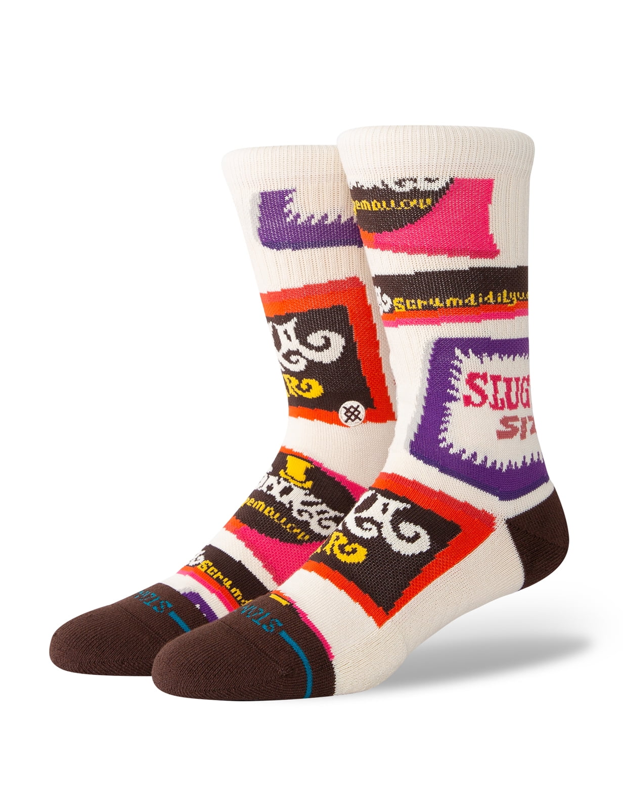 Stance Willy Wonka Wonka Bars Crew Socks Brown men in size US 9 - 13 ...