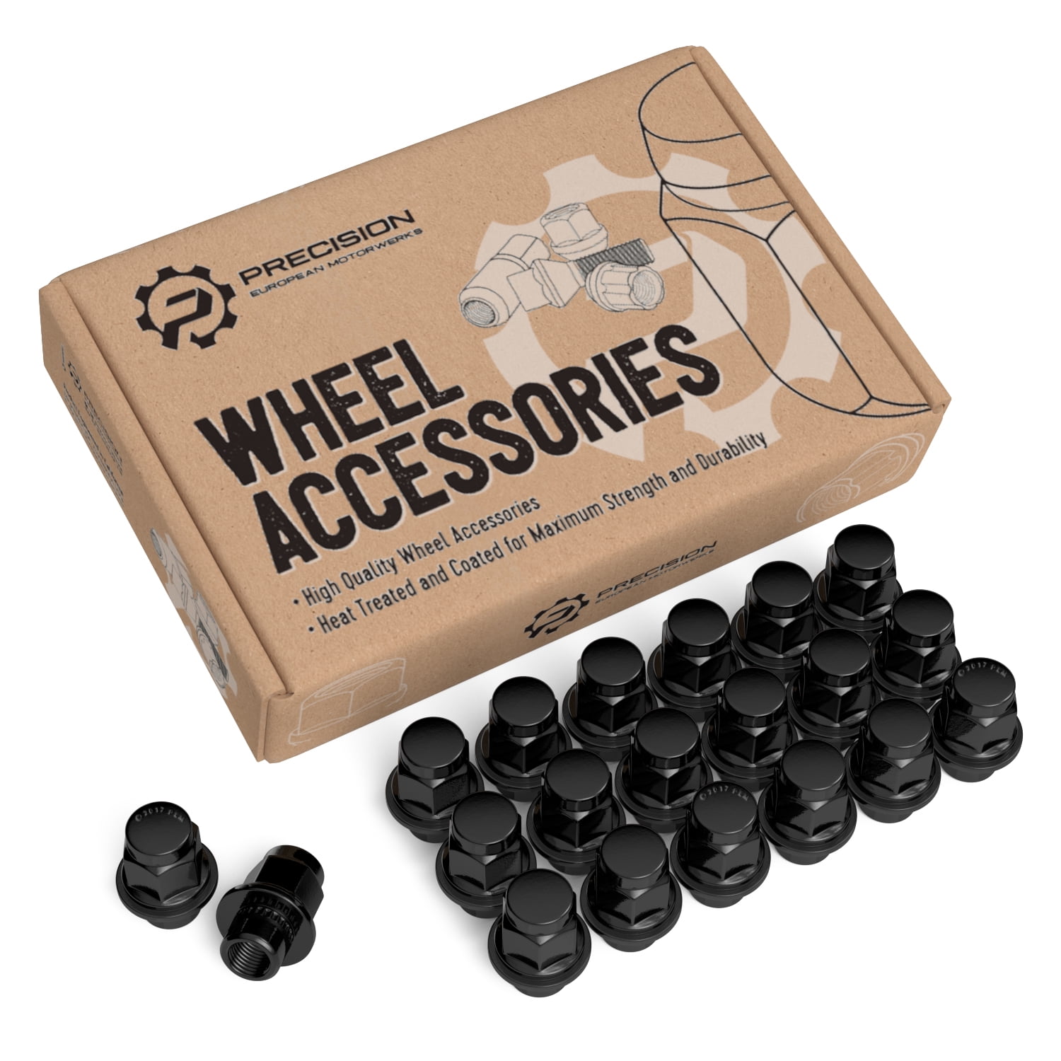StanceMagic Set of 20pcs Black 12x1.25 Closed End Lug Nuts - OEM Mag ...