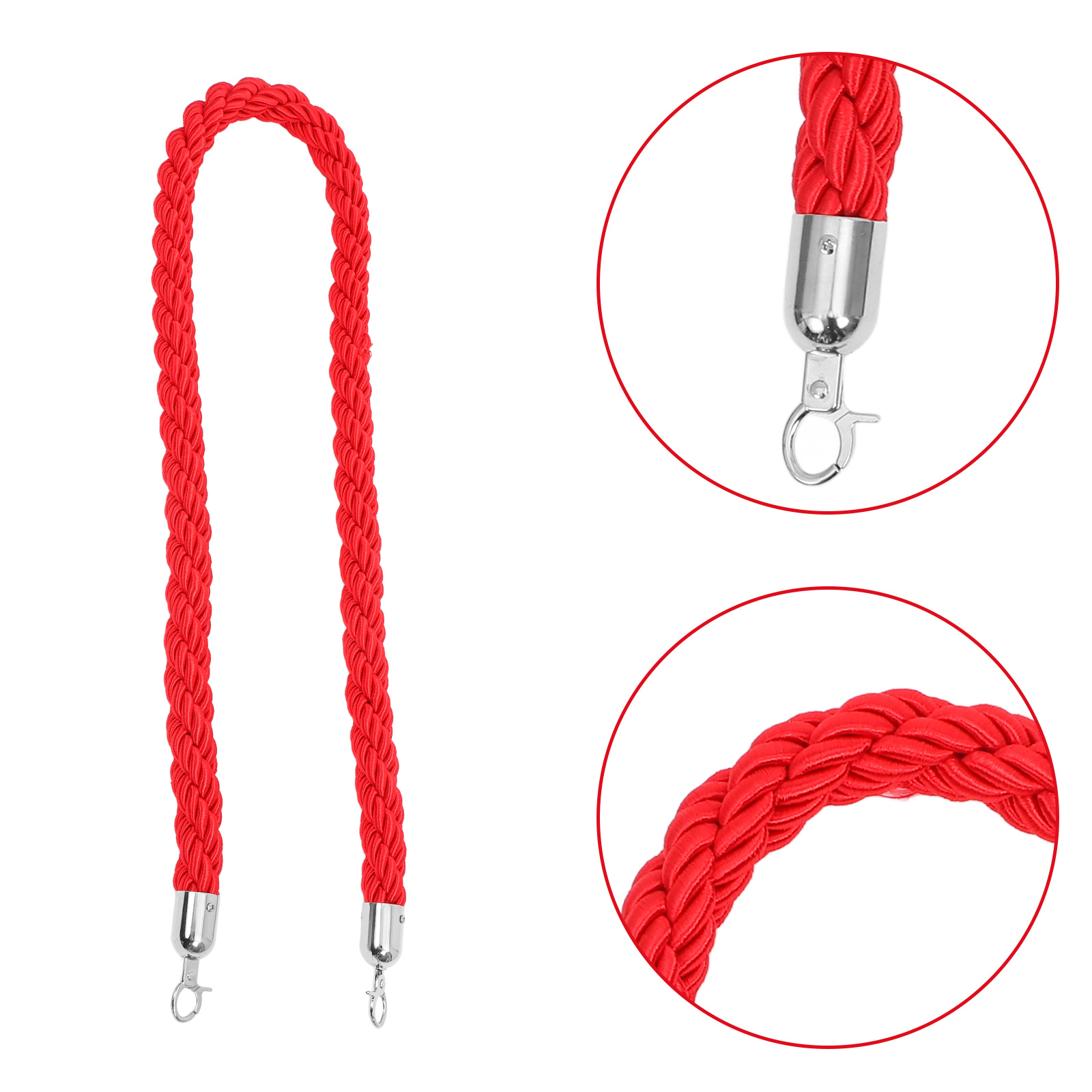 MLINS Stanchion Rope 2pcs Twisted Barrier Ropes with Snap Hooks for ...