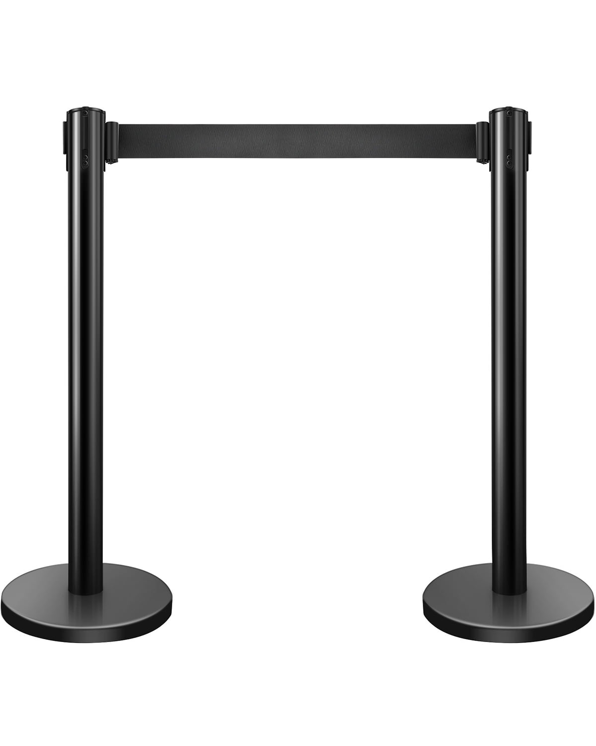 Stanchions Crowd Control Barriers Stanchion 2PCS with 6.5 Foot Black ...