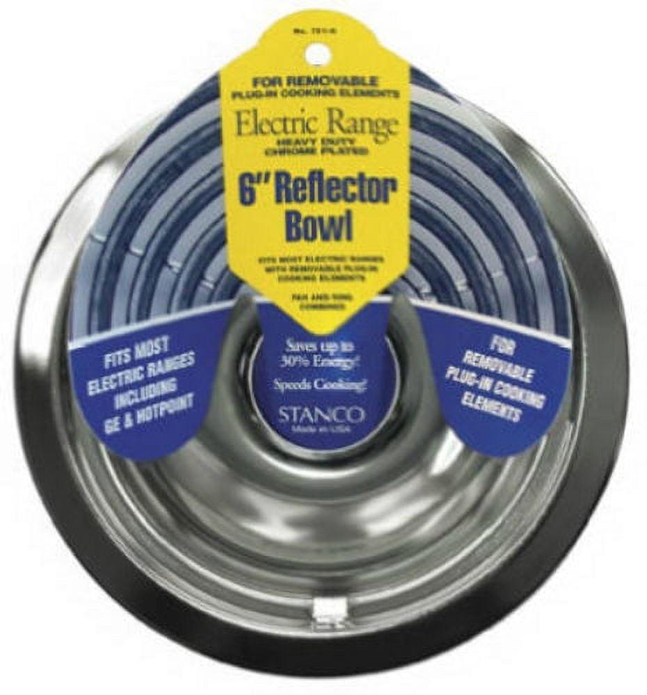 Stanco 701-6 Reflector Bowl For Removable Electric Ranges, Chrome ...