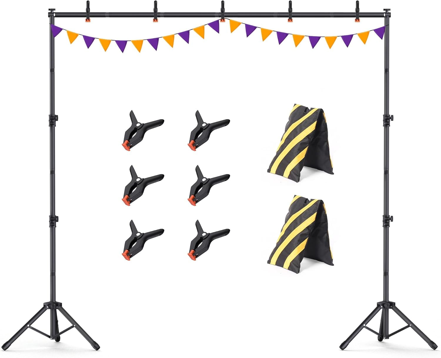 Stand 10x7.5ft, Height Adjustable and Width Adjustable Backdrop Stand ...
