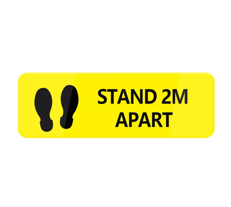 Stand 2M Apart Sign For House (With Strong Adhesive Tape), 3" X 10 ...