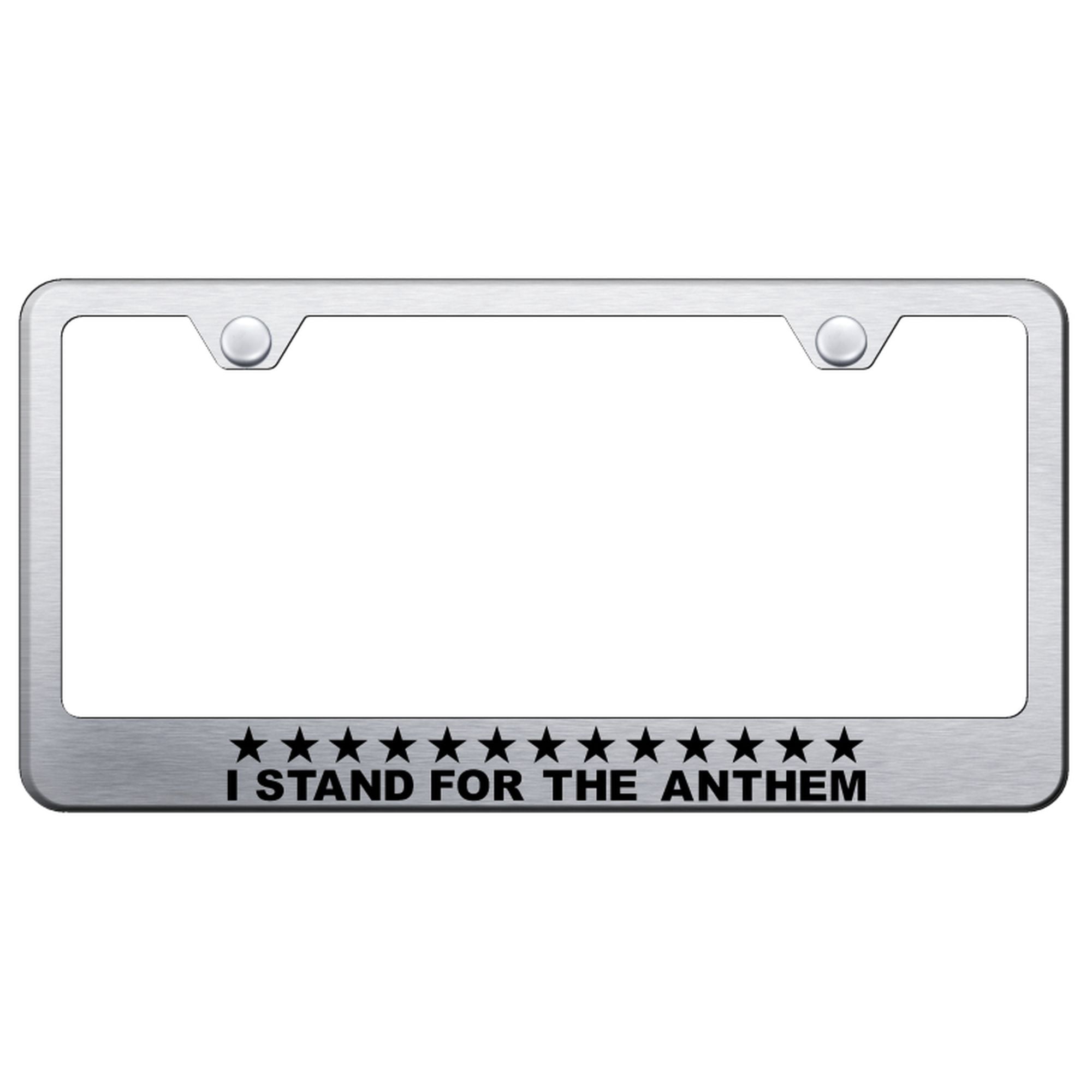 Stand 4 Anthem Laser Etched Logo Stainless Steel License Plate Frame ...