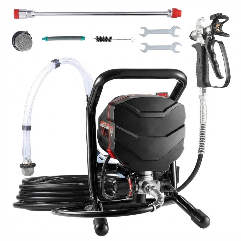 Stand Airless Paint Sprayer, 650W High Efficiency Airless Sprayer ...
