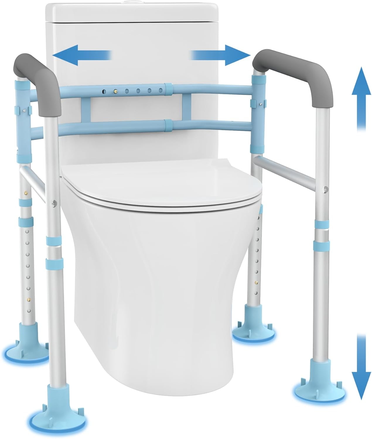 Stand Alone Toilet Safety Rail - Medical Toilet Safety Frame for ...