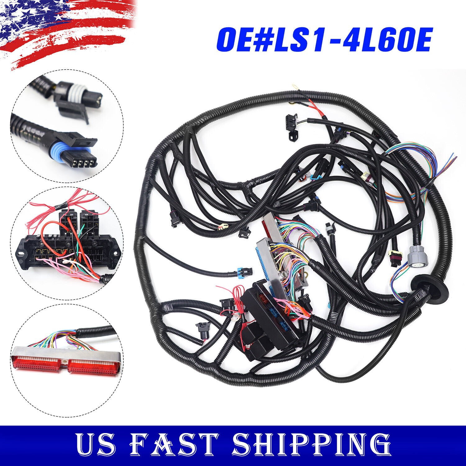 Stand Alone Wiring Harness For LS LS1 SWAP Engines 4.8 5.3 6.0 Drive by ...