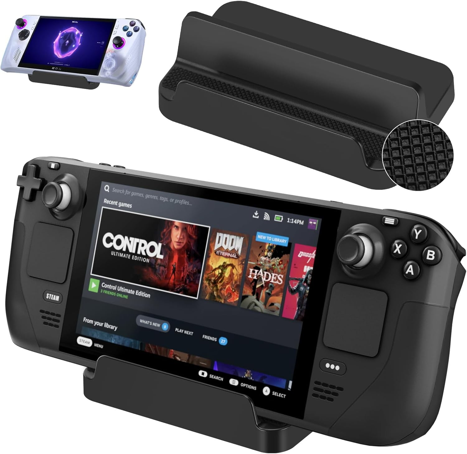 Stand Base for Switch OLED/Lite, Steam Deck/Steam Deck OLED/ROG Ally, Steam Deck Stand with Anti ...