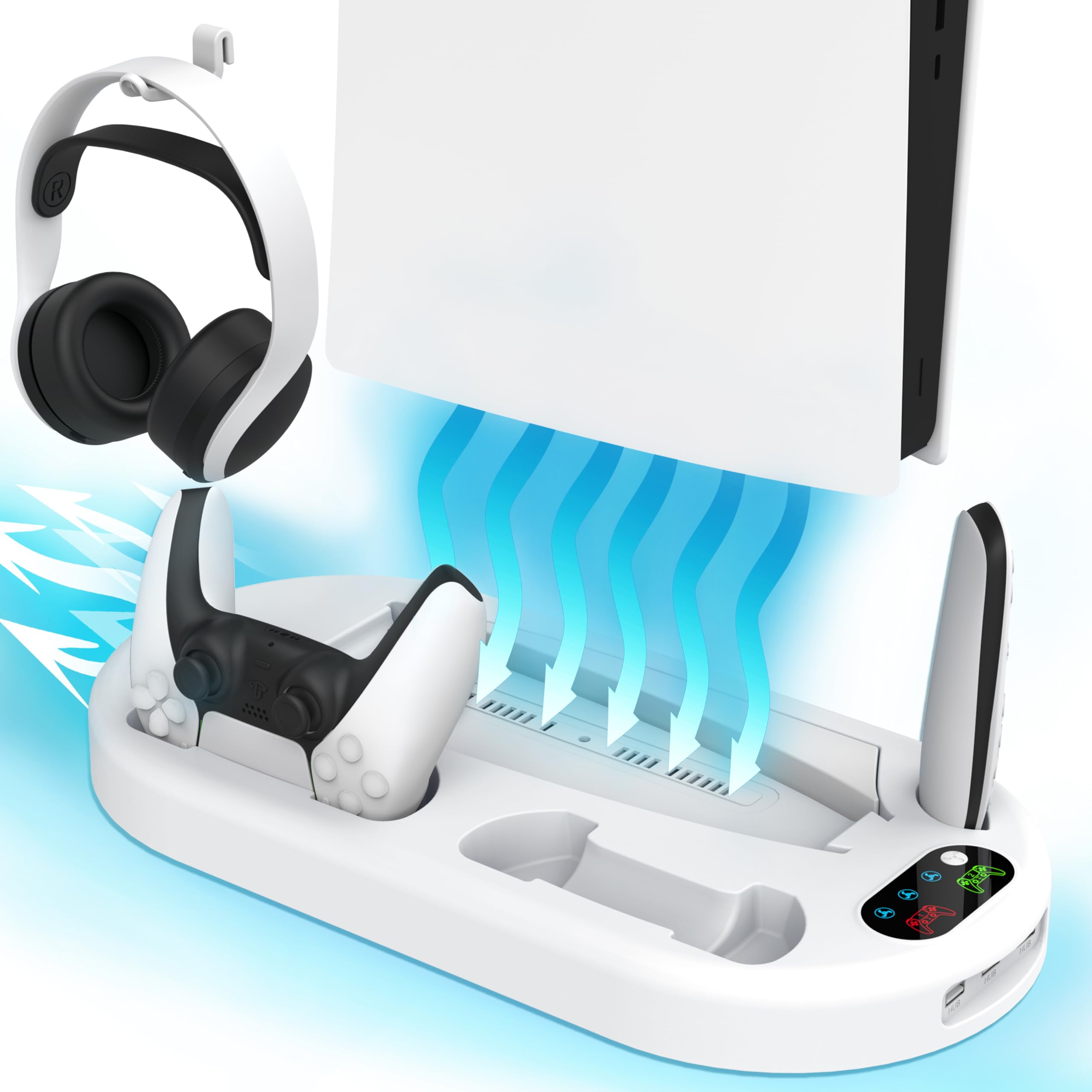 Stand Cooling Station for PS5 with Dual Charging Dock - Fast Charge ...