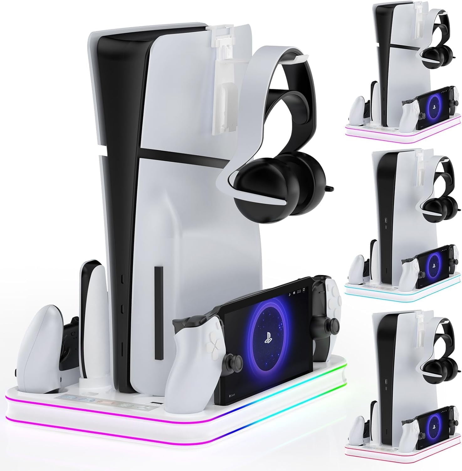 Stand and Cooling Station with RGB LED Controller Charging Station for ...