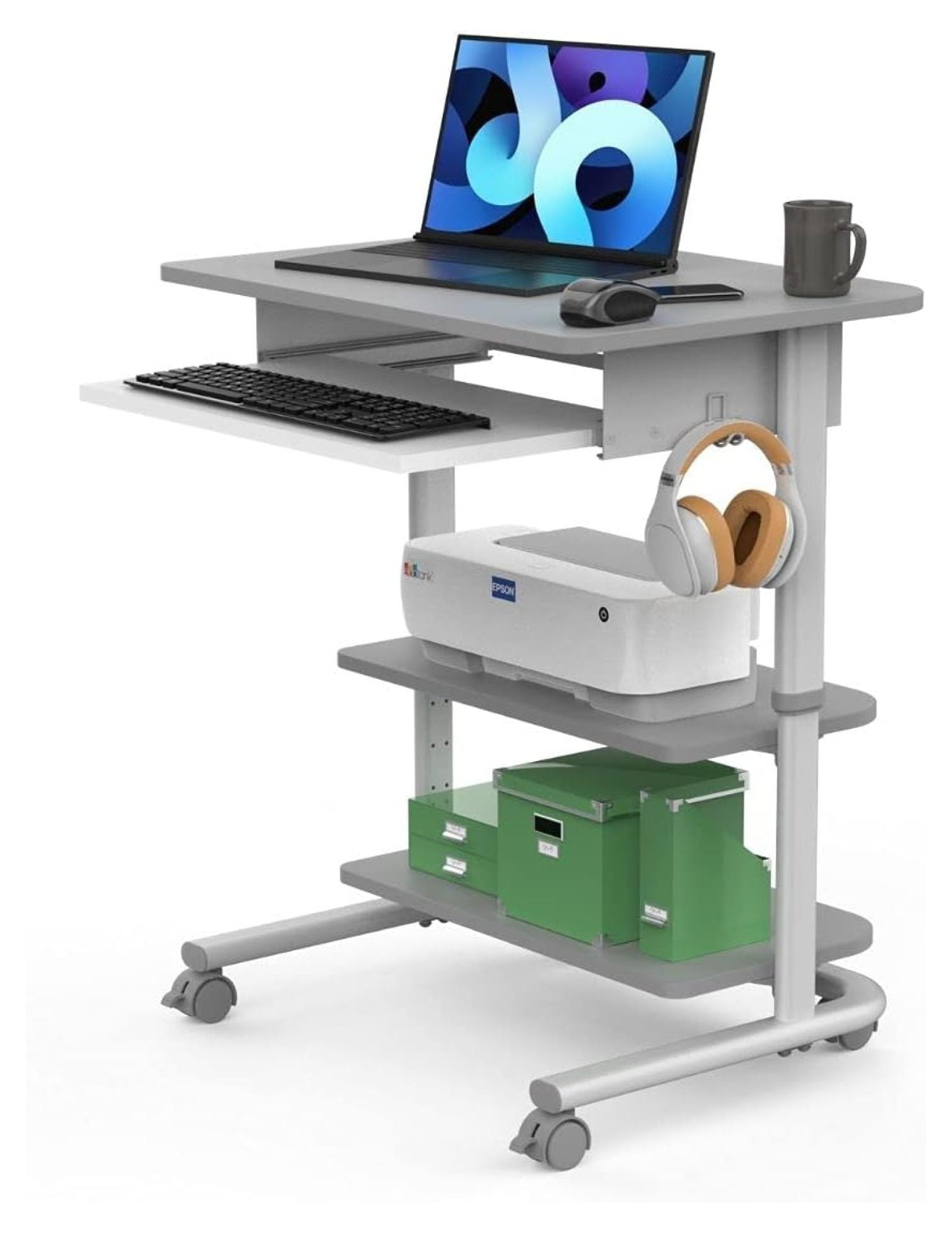 Stand Up Desk Store Adjustable Height Mobile Laptop Workstation with ...