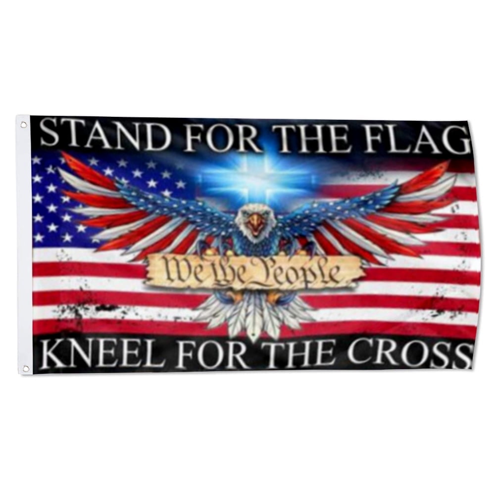 Stand For The Flag Kneel For The Cross Eagle We The People Faith Jesus ...