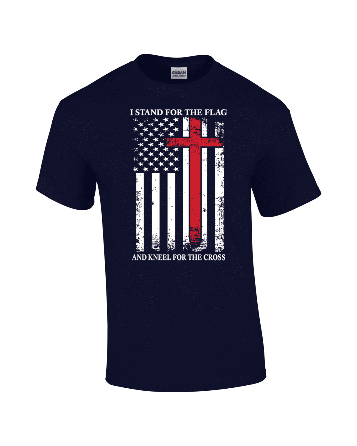 Stand For The Flag Kneel For The Cross White Tattered Flag Red Cross ...