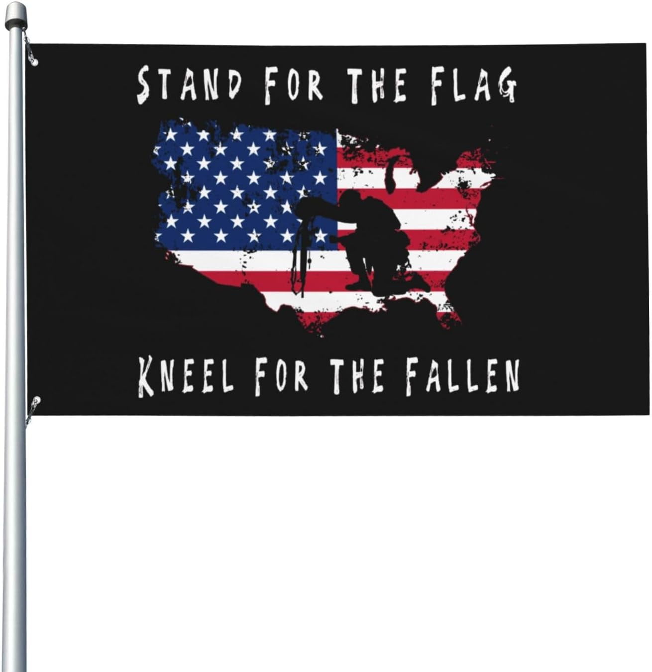 Stand For The Flag, Kneel For The Fallen Flags Banner Flags Garden Flag ...